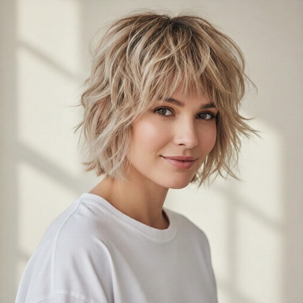 Wolf Cut Kurze Haare